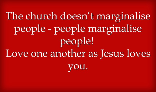 The church doesn’t marginalise people - people marginalise - Quozio