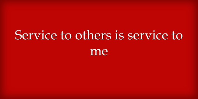 Service to others is service to me - Quozio