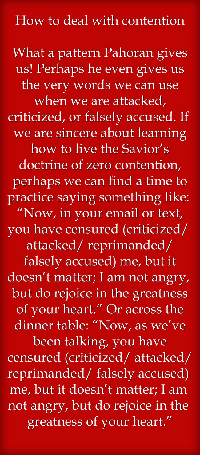 How to deal with contention What a pattern Pahoran gives - Quozio