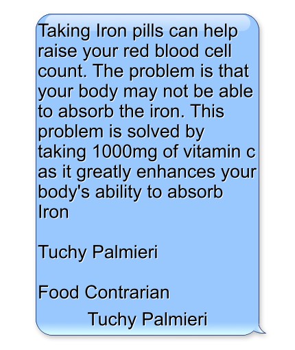 Taking Iron pills can help raise your red blood cell count. - Quozio