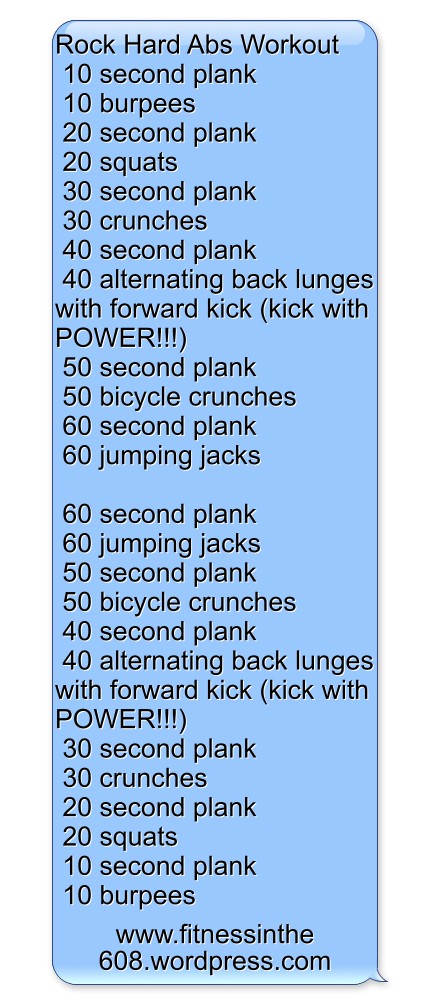 Rock Hard Abs Workout 10 second plank 10 burpees 20 second - Quozio