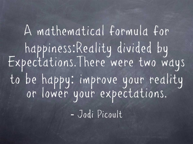 A mathematical formula for happiness:Reality divided by - Quozio
