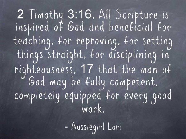 2 Timothy 3:16, All Scripture is inspired of God and - Quozio