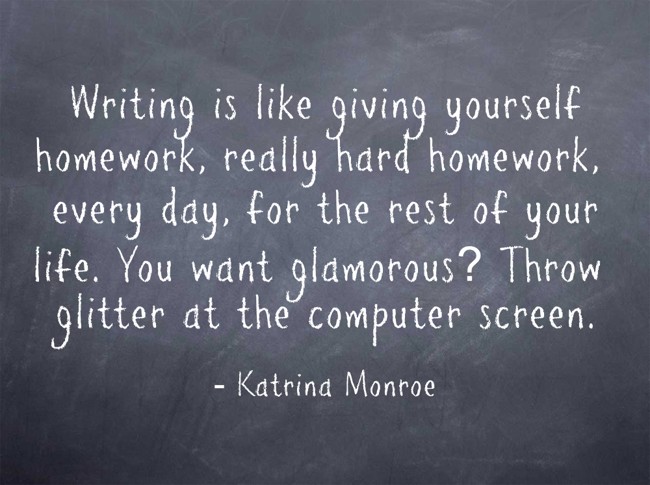 Writing is like giving yourself homework, really hard - Quozio