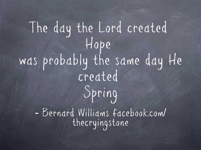 The day the Lord created Hope was probably the same day He - Quozio