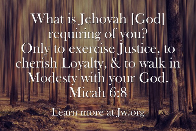 What is Jehovah [God] requiring of you? Only to exercise - Quozio