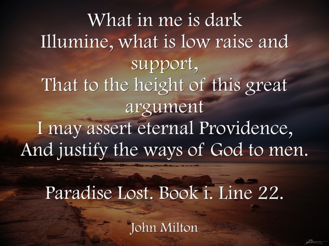 What in me is dark Illumine, what is low raise and support, - Quozio