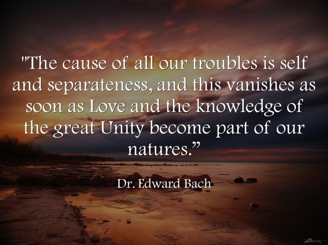 "The cause of all our troubles is self and separateness, - Quozio