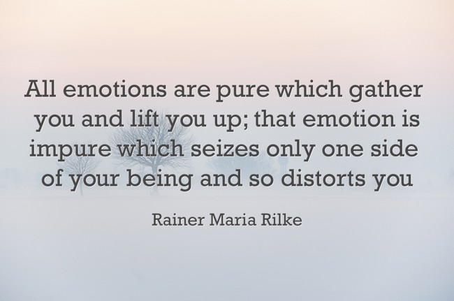 All emotions are pure which gather you and lift you up; - Quozio