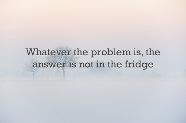 Whatever the problem is, the answer is not in the fridge - Quozio