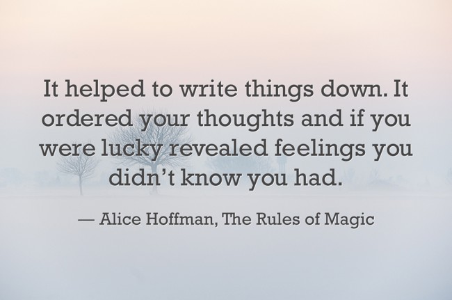 It helped to write things down. It ordered your thoughts - Quozio