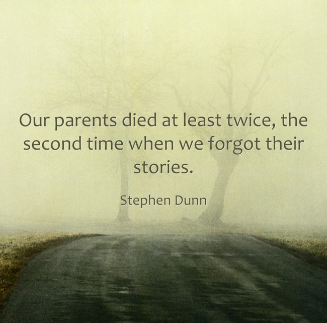 Our parents died at least twice, the second time when we - Quozio