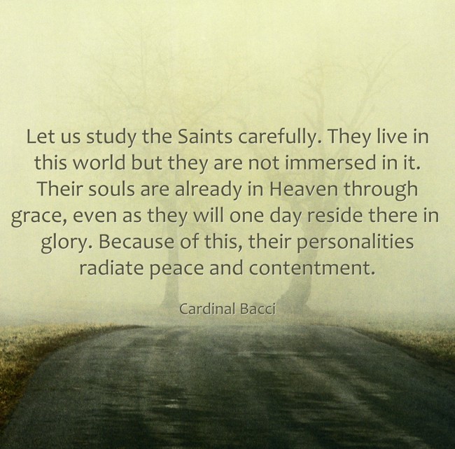 Let us study the Saints carefully. They live in this world - Quozio