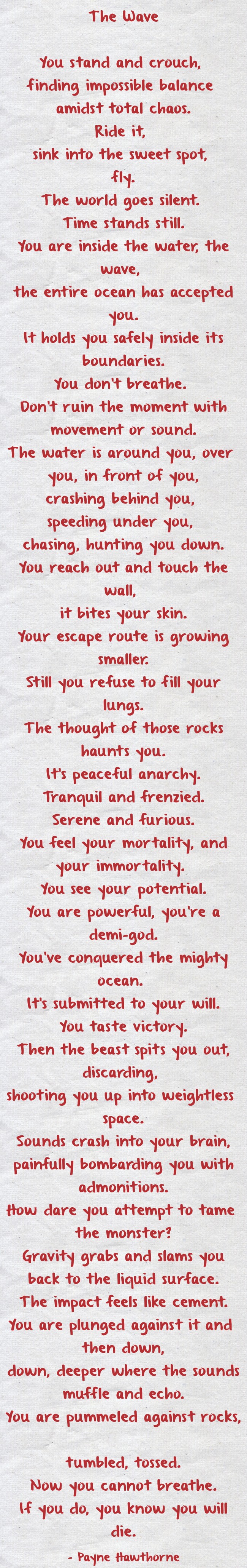 The Wave You stand and crouch, finding impossible balance - Quozio