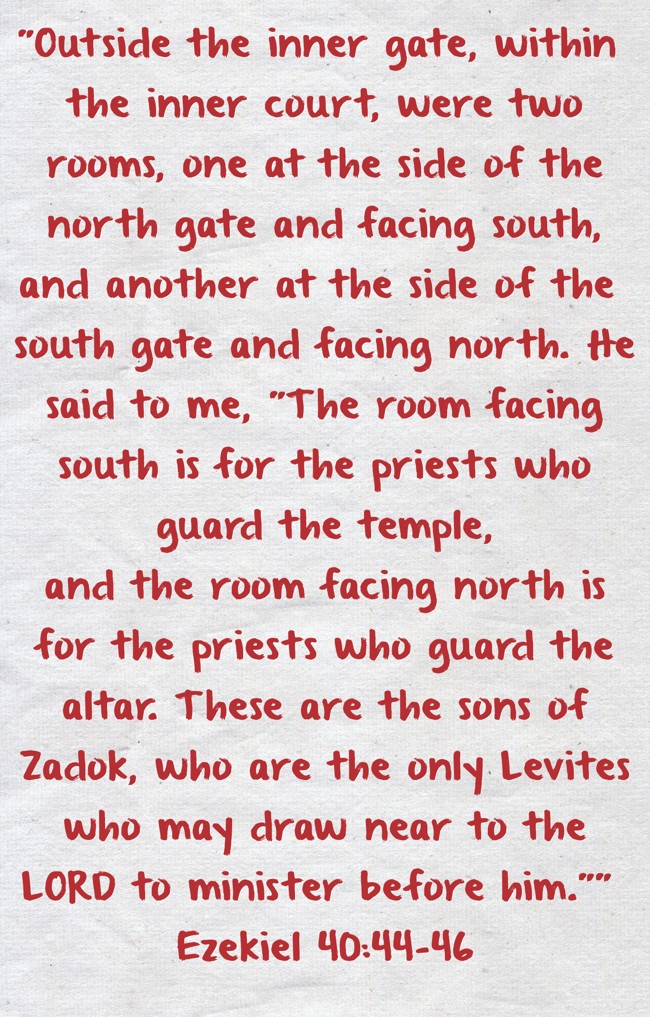 "Outside the inner gate, within the inner court, were two - Quozio