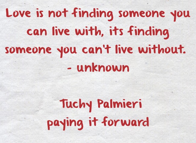 Love is not finding someone you can live with, its finding - Quozio