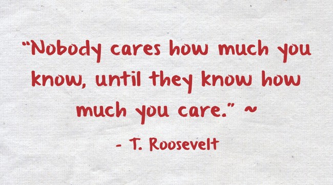 “Nobody cares how much you know, until they know how much - Quozio