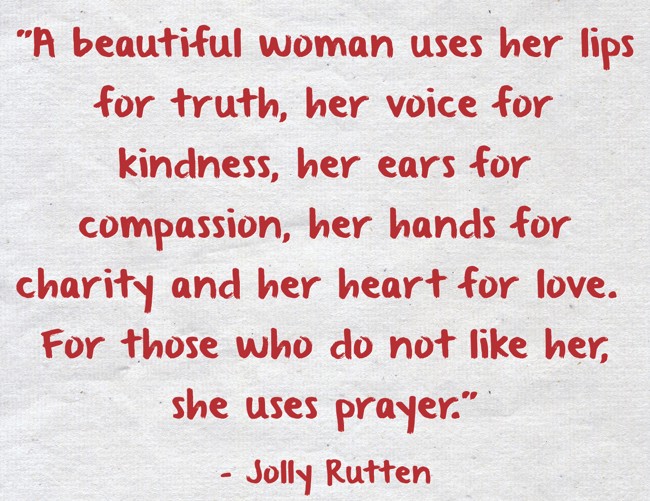 "A beautiful woman uses her lips for truth, her voice for - Quozio