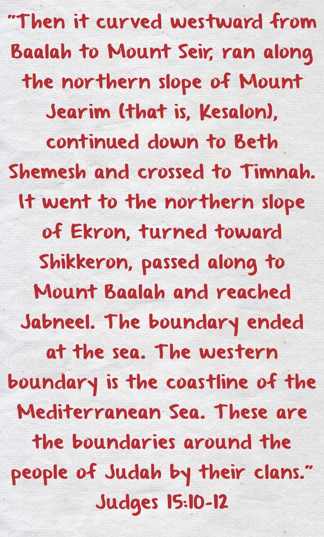 "Then it curved westward from Baalah to Mount Seir, ran - Quozio