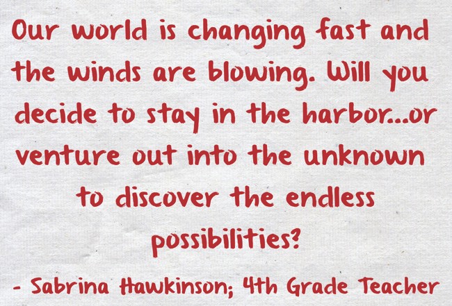 Our world is changing fast and the winds are blowing. Will - Quozio