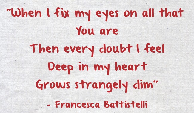 "When I fix my eyes on all that You are Then every doubt I - Quozio