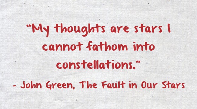 “My thoughts are stars I cannot fathom into constellations.” - Quozio
