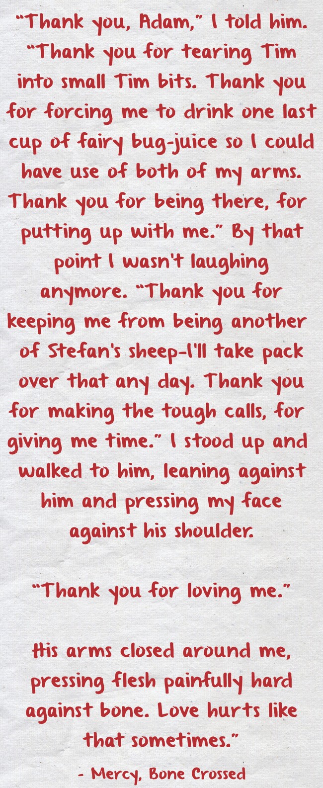 “Thank you, Adam,” I told him. “Thank you for tearing Tim - Quozio