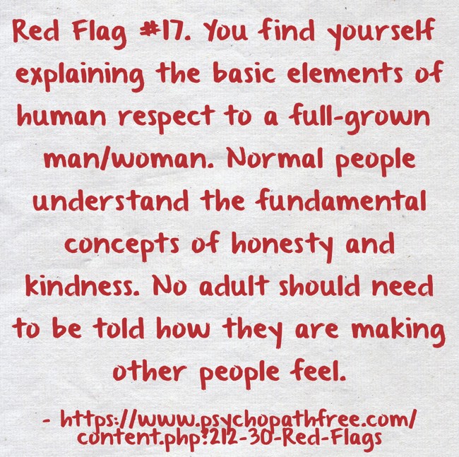 Red Flag #17. You find yourself explaining the basic - Quozio