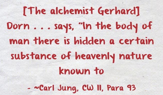 [The alchemist Gerhard] Dorn . . . says, "In the body of - Quozio