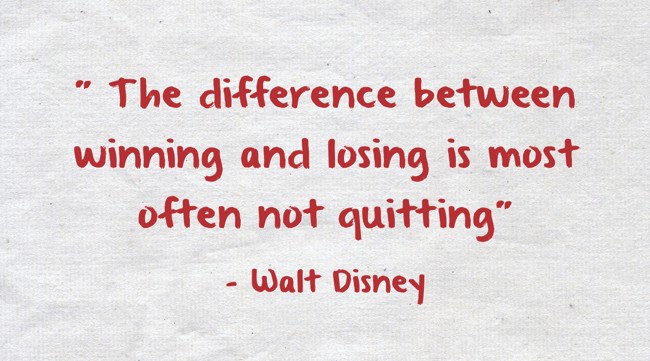 " The difference between winning and losing is most often - Quozio