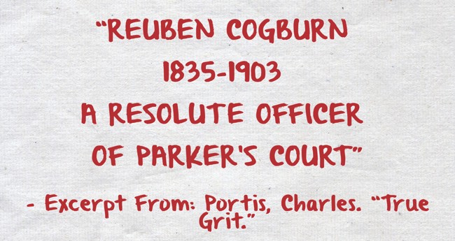“REUBEN COGBURN 1835-1903 A RESOLUTE OFFICER OF PARKER’S - Quozio