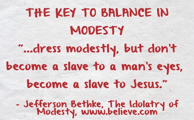 THE KEY TO BALANCE IN MODESTY "...dress modestly, but don’t - Quozio