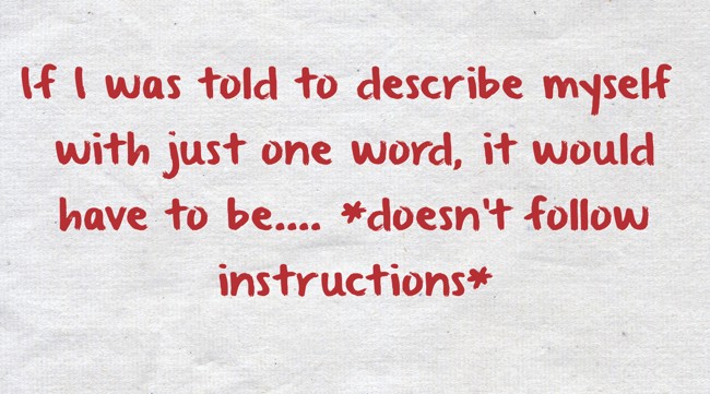 Describe Me In 1 Word