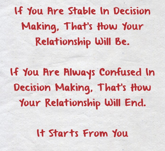 If You Are Stable In Decision Making, That's How Your - Quozio