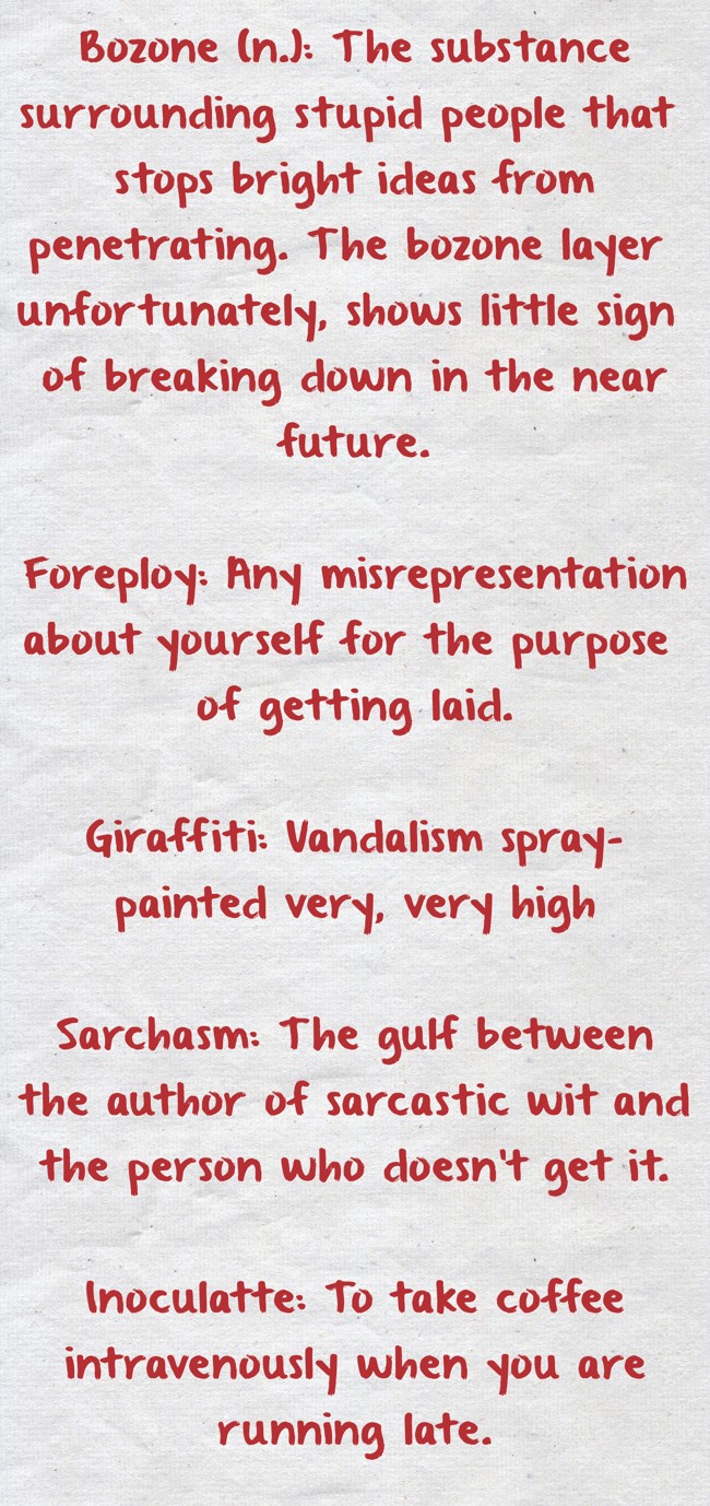 Bozone (n.): The substance surrounding stupid people that - Quozio