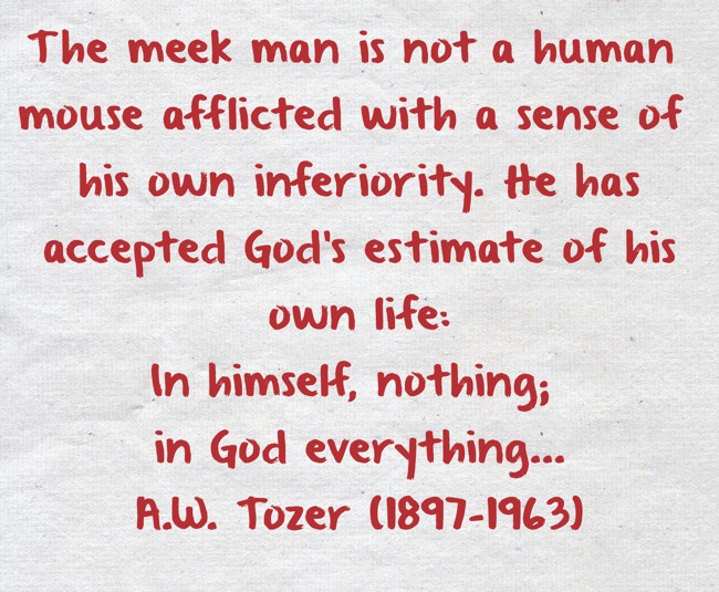 The meek man is not a human mouse afflicted with a sense of - Quozio
