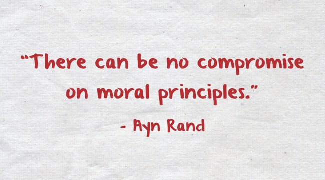 “There can be no compromise on moral principles.” - Quozio