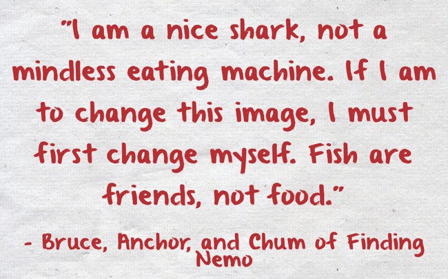 "I am a nice shark, not a mindless eating machine. If I am - Quozio