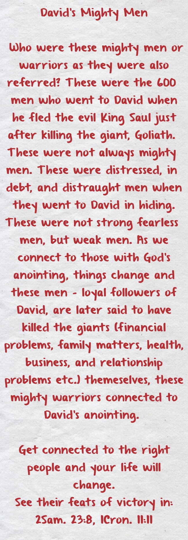 David's Mighty Men Who were these mighty men or warriors as - Quozio