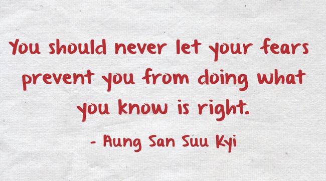 You should never let your fears prevent you from doing what - Quozio