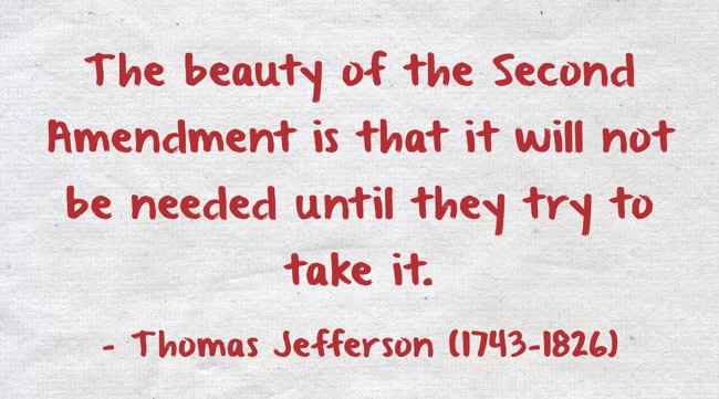 The beauty of the Second Amendment is that it will not be - Quozio