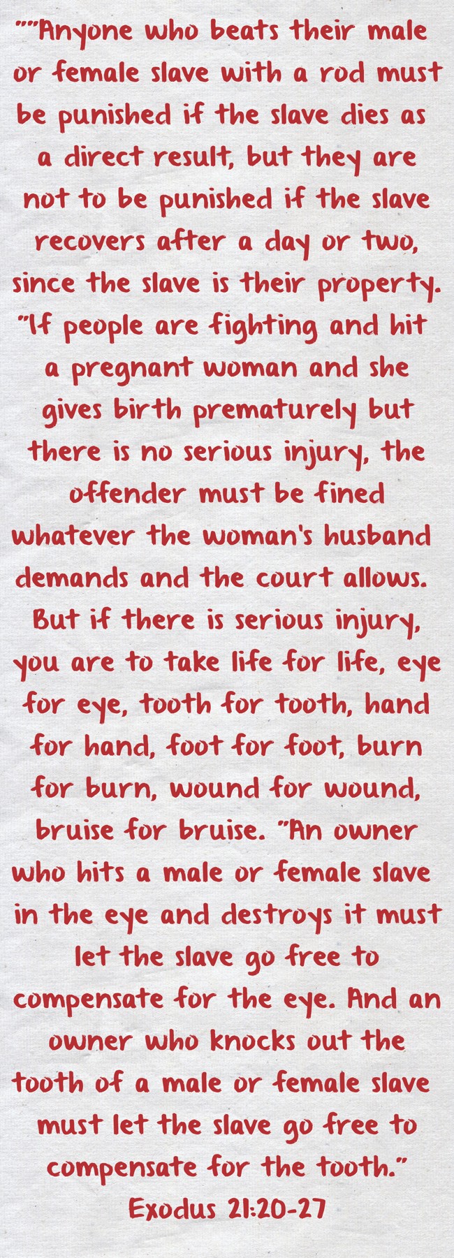 Anyone Who Beats Their Male Or Female Slave With A Rod Quozio