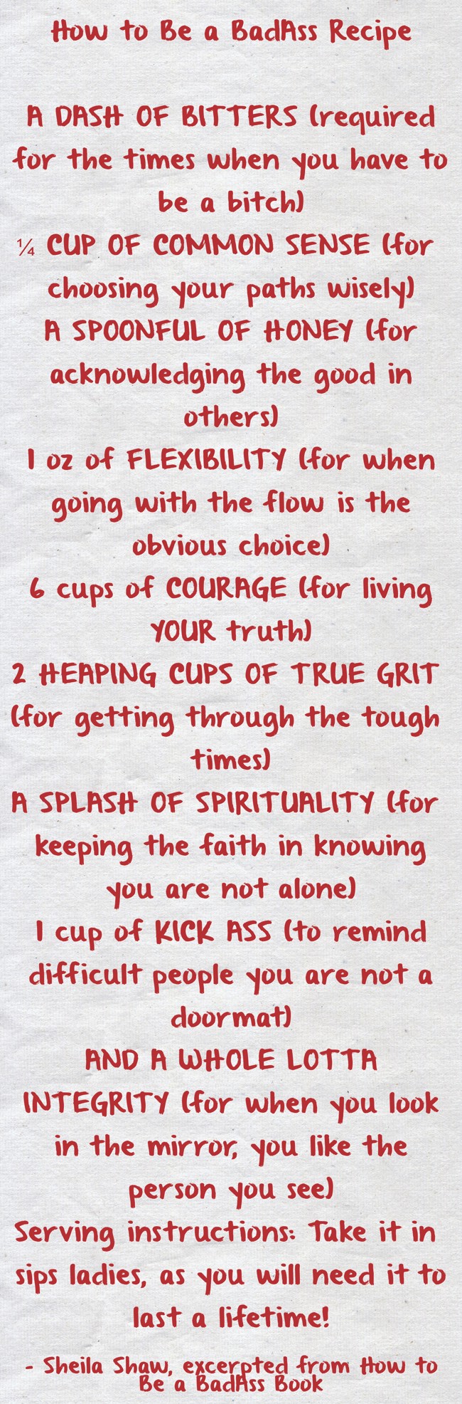 How to Be a BadAss Recipe A DASH OF BITTERS (required for - Quozio