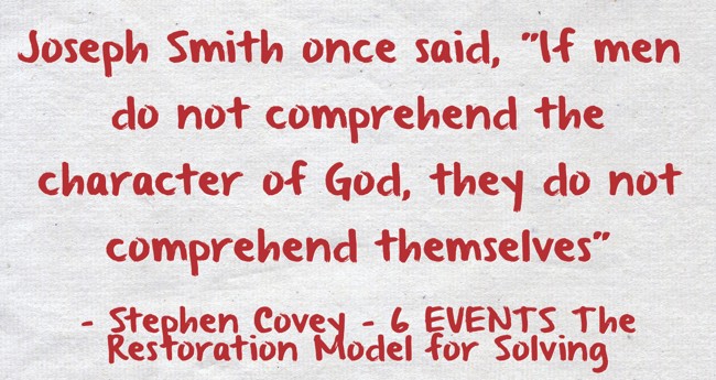 Joseph Smith once said, "If men do not comprehend the - Quozio