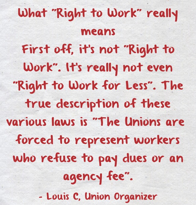 What "Right to Work" really means First off, it's not - Quozio