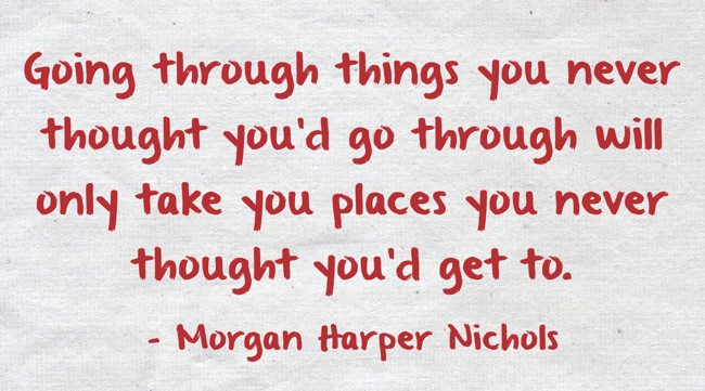 Going through things you never thought you'd go through - Quozio