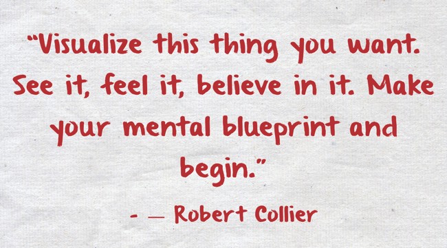 “Visualize this thing you want. See it, feel it, believe in - Quozio
