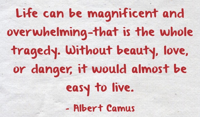 Life can be magnificent and overwhelming—that is the whole - Quozio