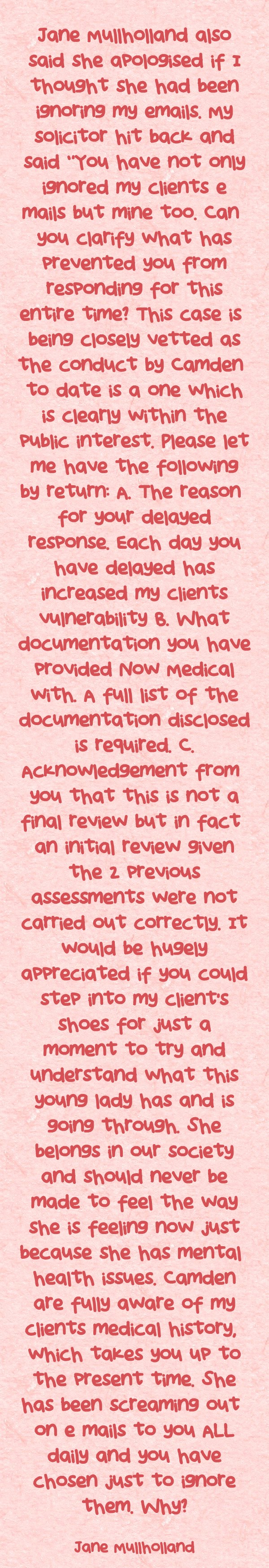 Jane Mullholland also said she apologised if I thought she - Quozio