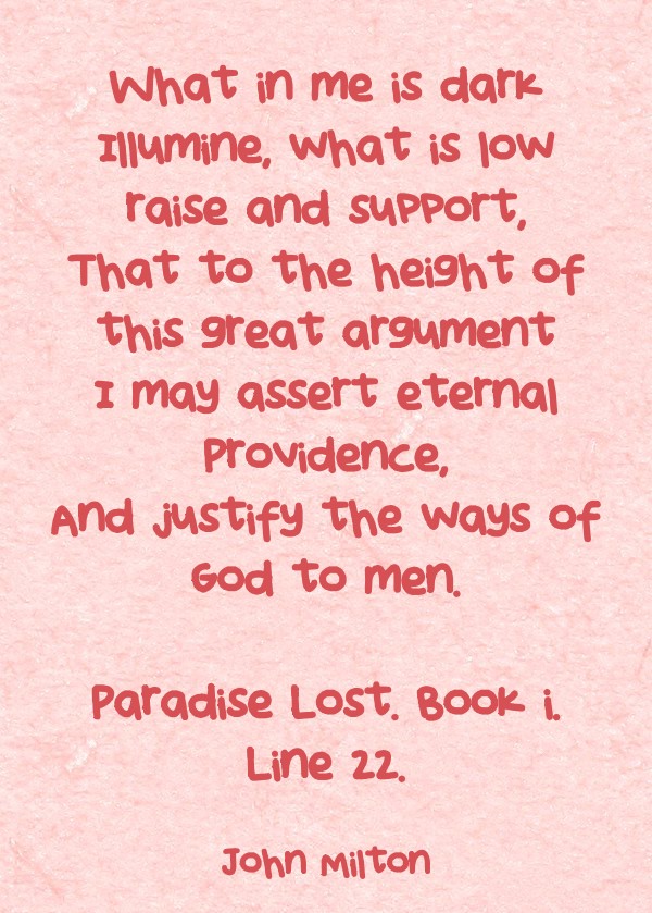 What in me is dark Illumine, what is low raise and support, - Quozio